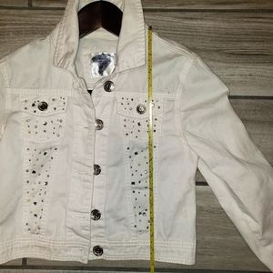 Justice | Jackets & Coats | Justice Girls White Jean Jacket | Poshmark